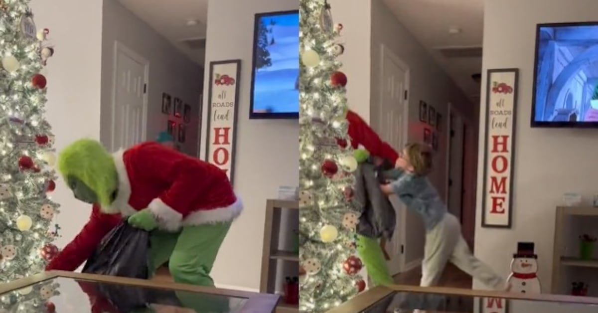 Video El Grinch Se Enfrenta A La Agresiva Reacción De Un Niño Cuando